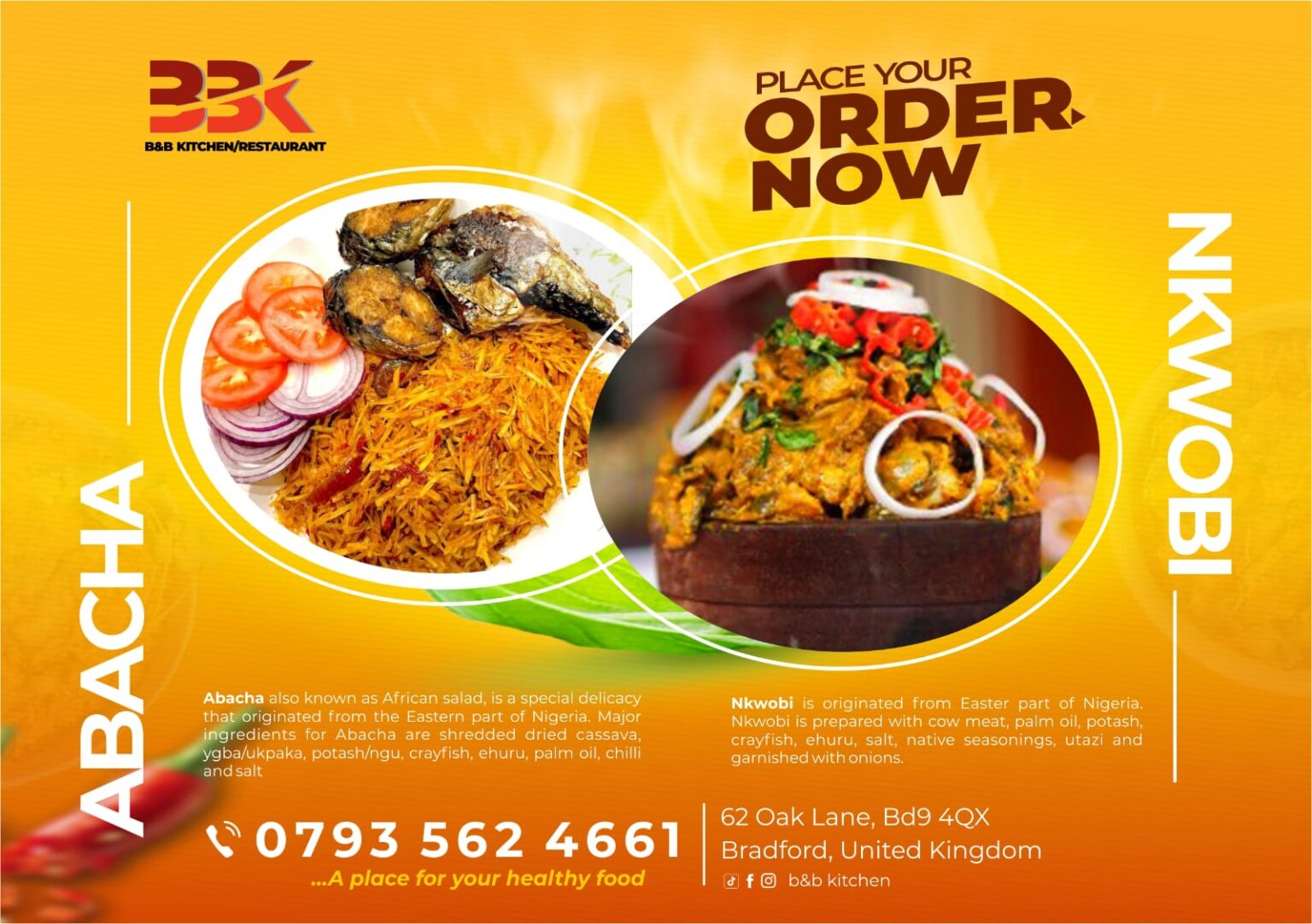 B&B Kitchen – African Restaurant and Takeaway
